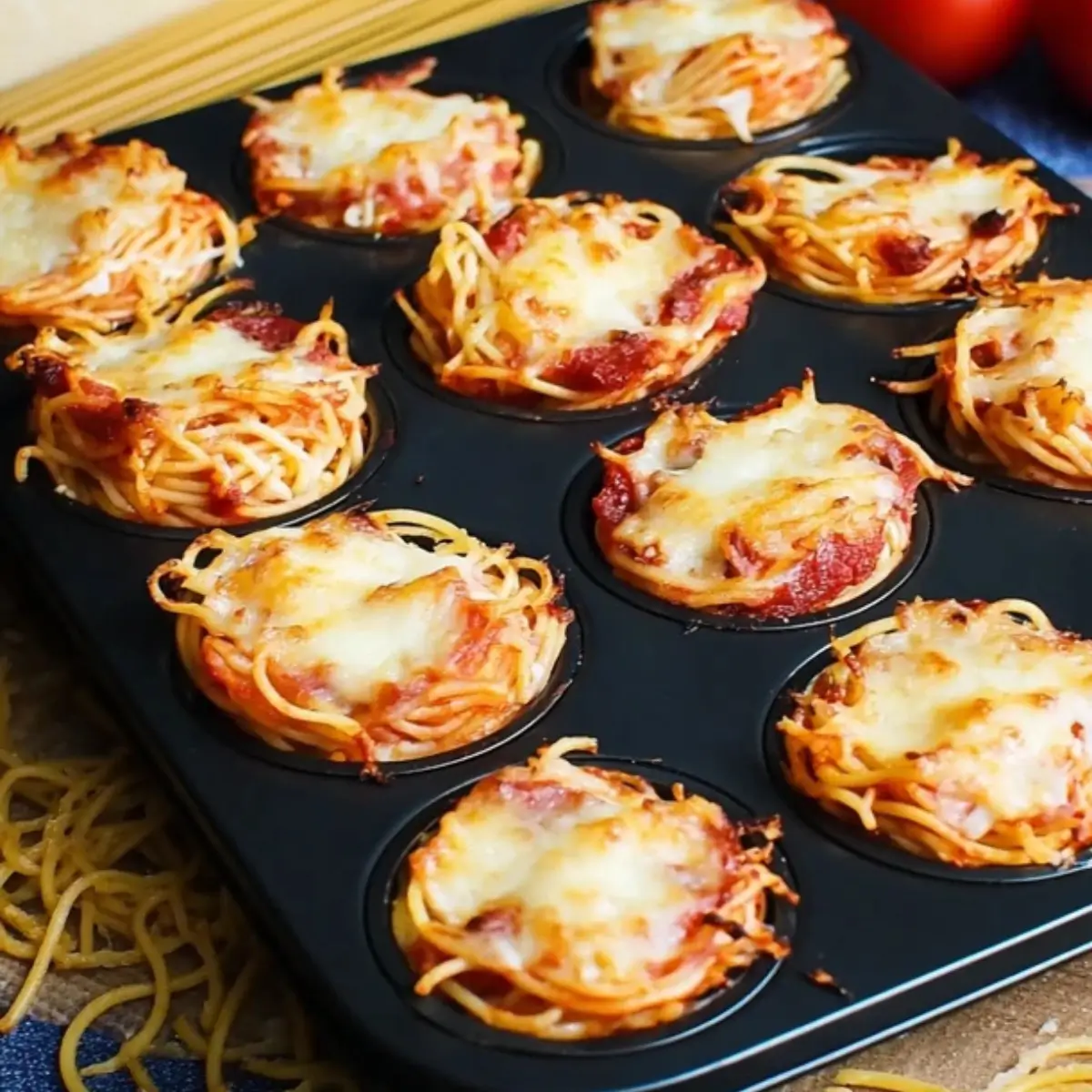 Einfache Spaghetti Muffins – 20 Minuten Rezept - Muma’s Kitchen