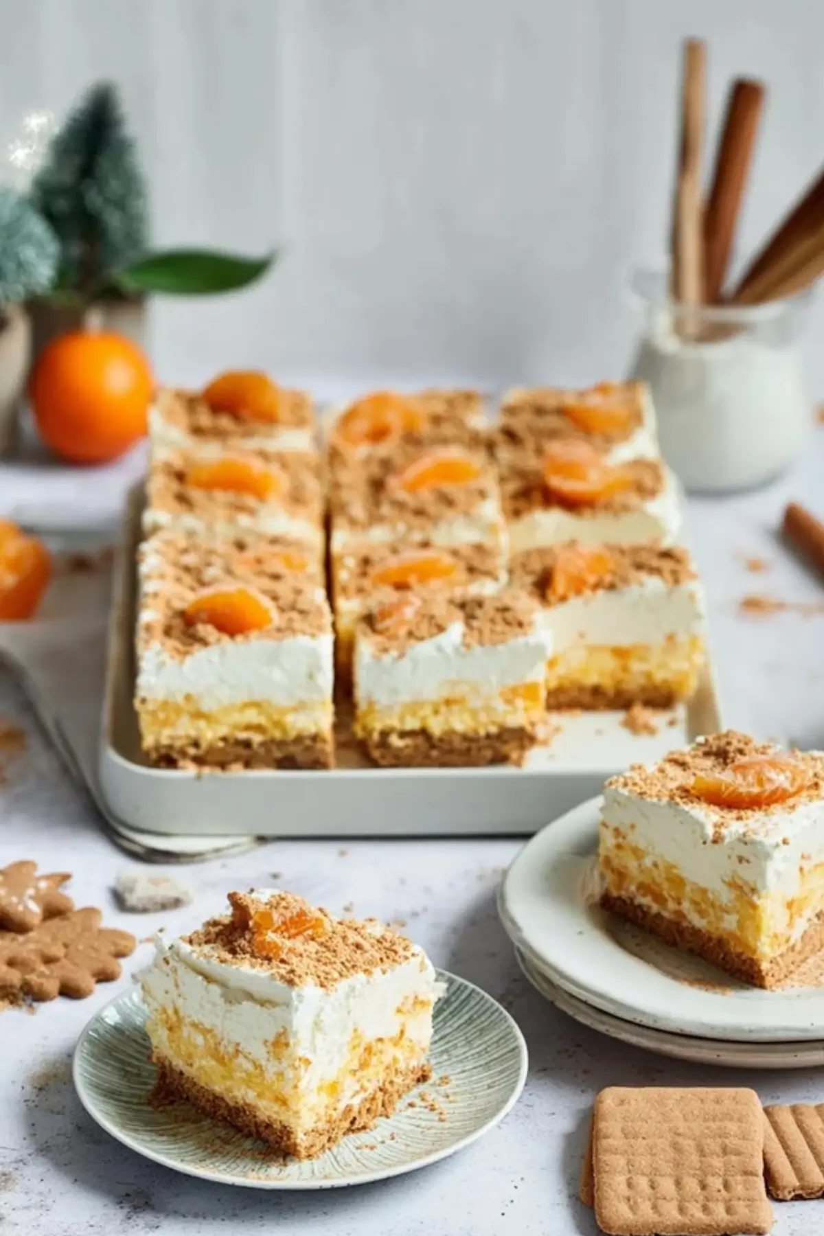 Spekulatius Kuchen mit Quark und Mandarinen – Einfaches Rezept mit ...