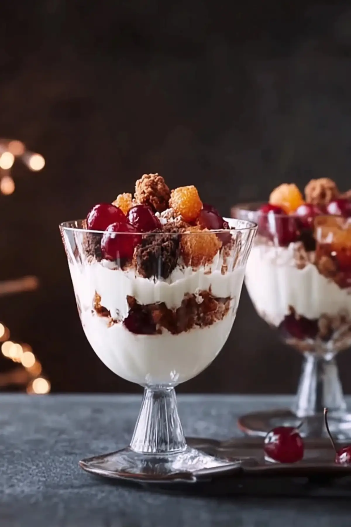 Lebkuchen Kirschen Dessert