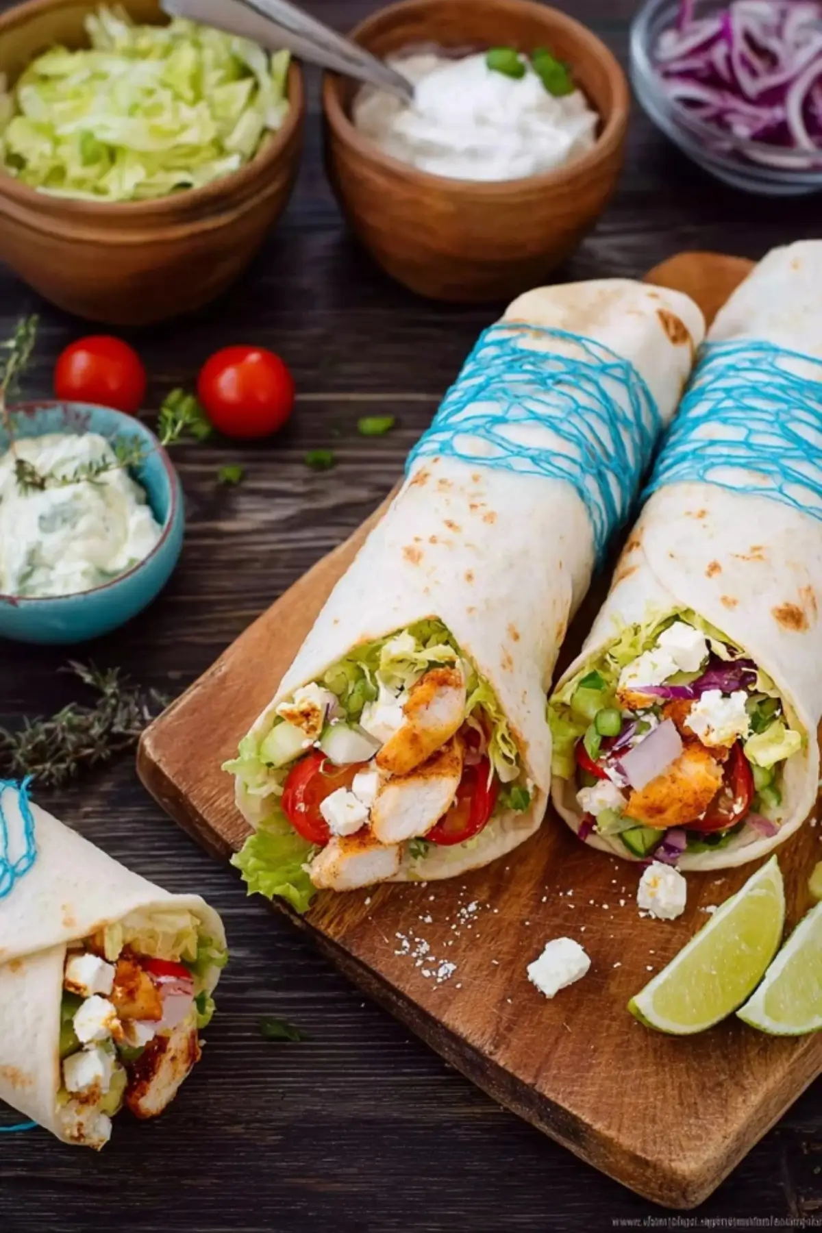 Hähnchen Wraps mit Salat und Feta – Der gesunde Genuss für jeden Tag ...