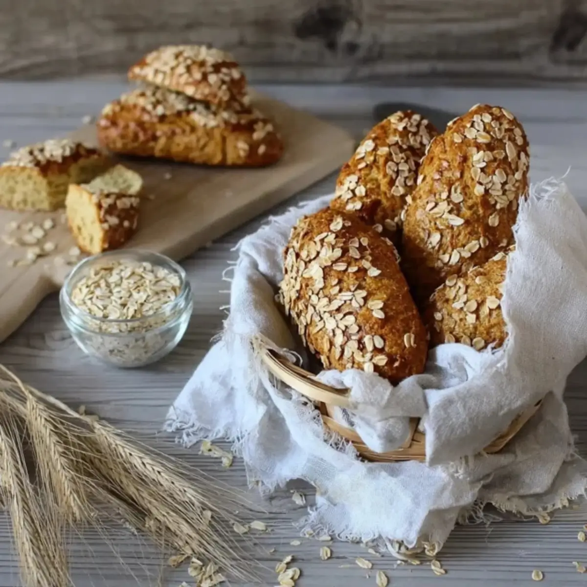 Haferflocken Dinkelvollkorn Brötchen: Knusprig, gesund und einfach ...