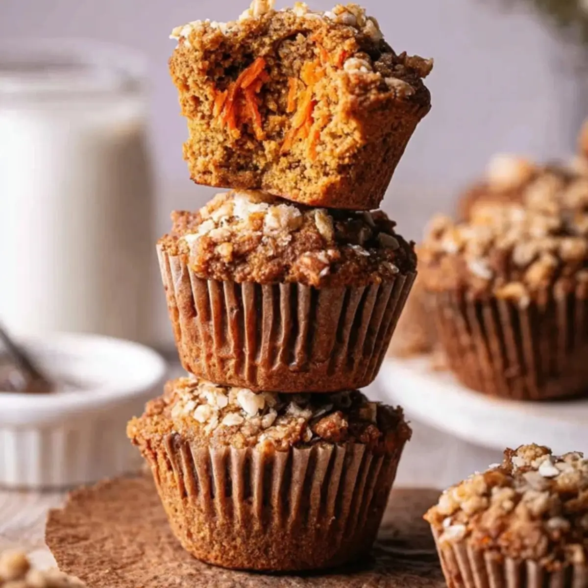 Vegane Karottenmuffins mit Streuseltopping – Saftig, Würzig & Einfach ...