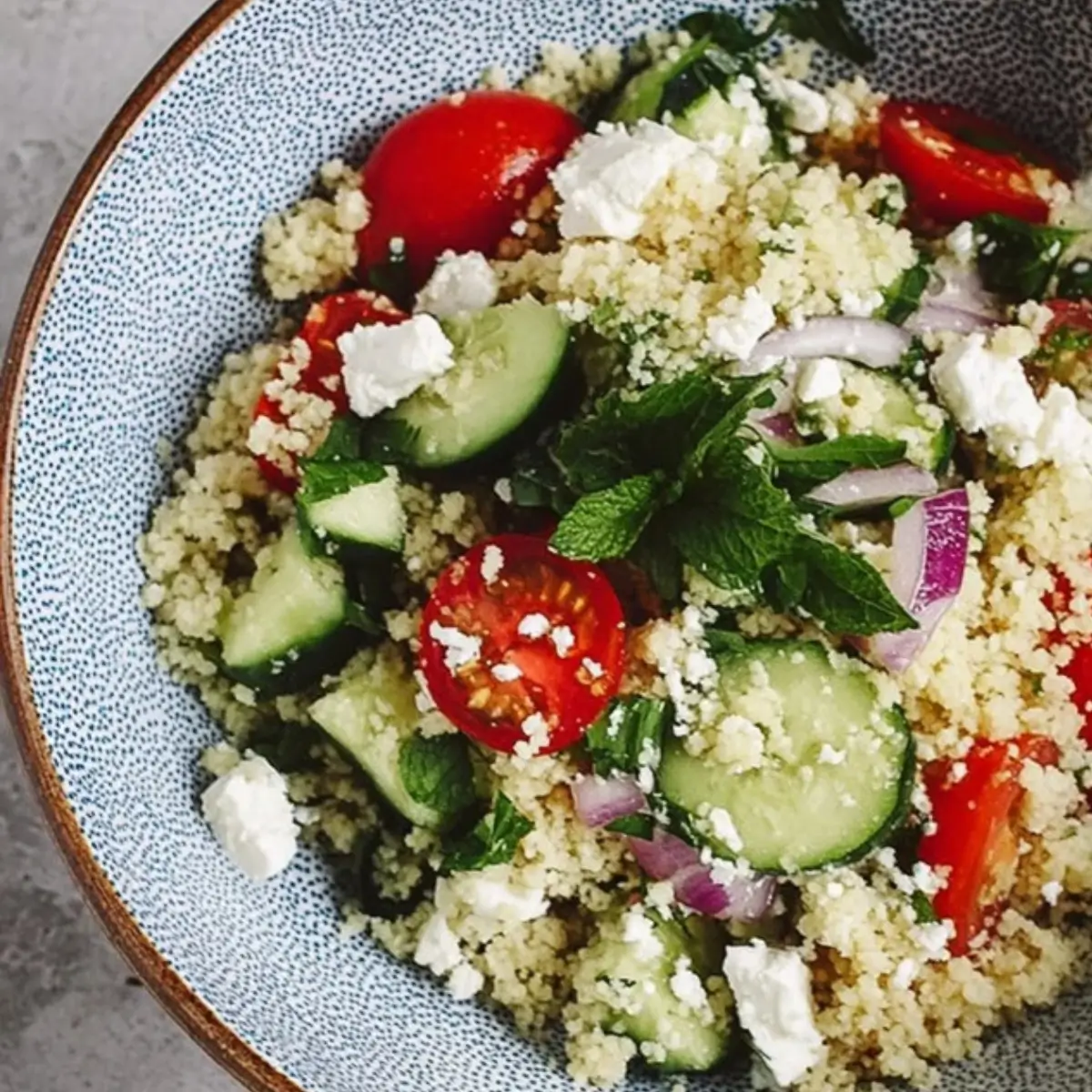 Couscous Salat Mit Feta Und Gurke